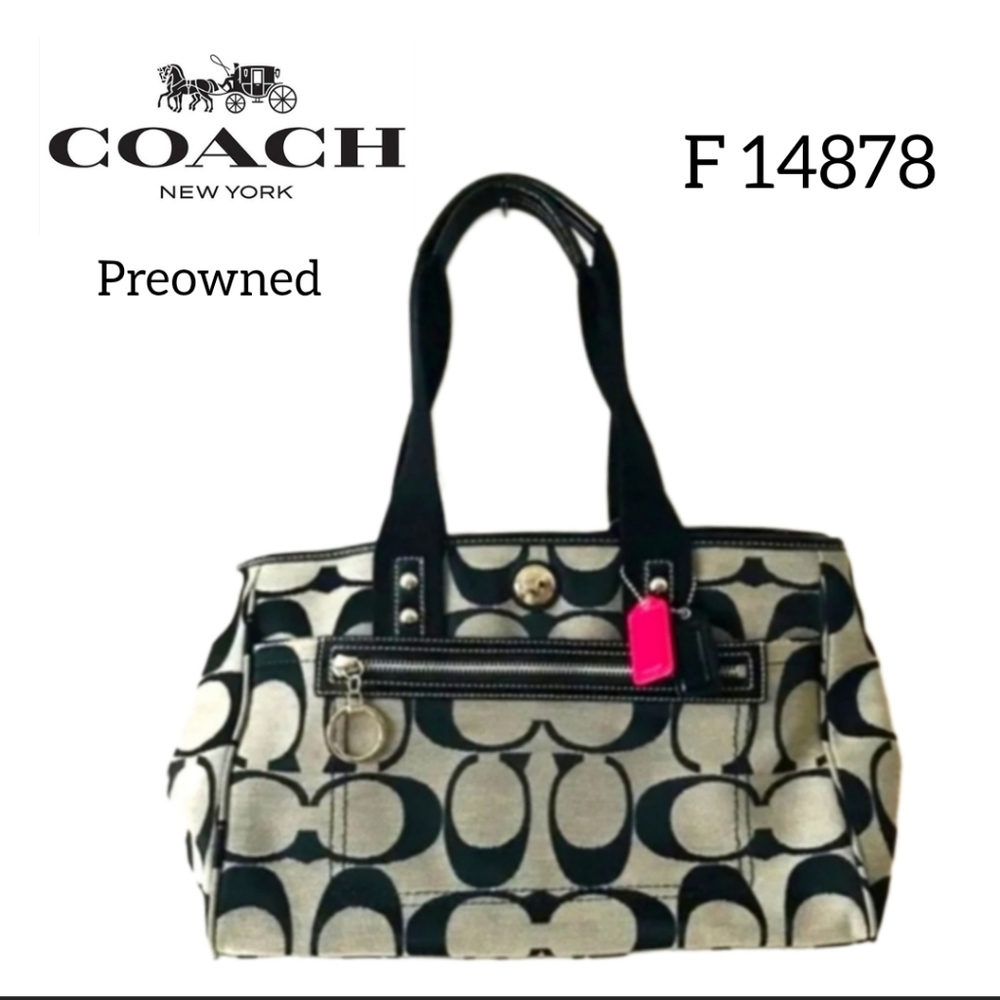 Coach Authentic Bag F14878 Daisy Signature Canvas Lea… - Gem